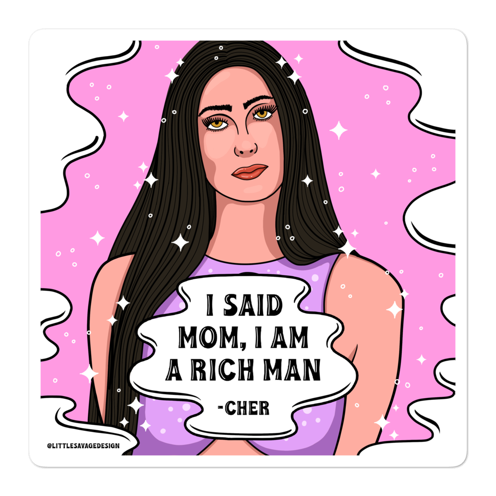 I Am A Rich Man Sticker – Little Savage Shop