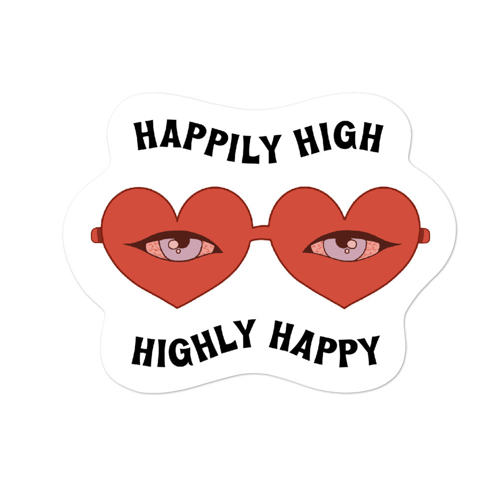 Happily High Sticker – Little Savage Shop