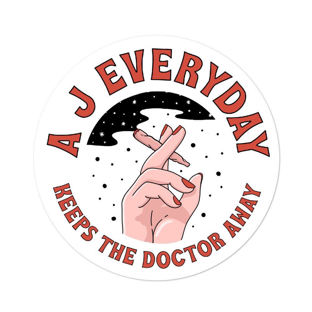 A J Everyday Sticker (Black and Red) – Little Savage Shop
